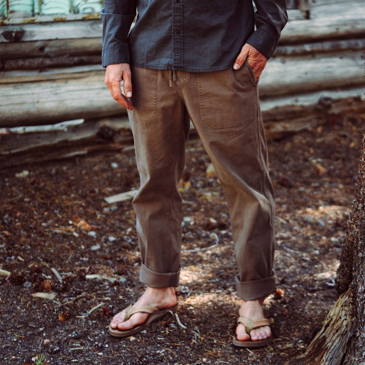 Made To Fade Pants in Washed Brown – Roark UK